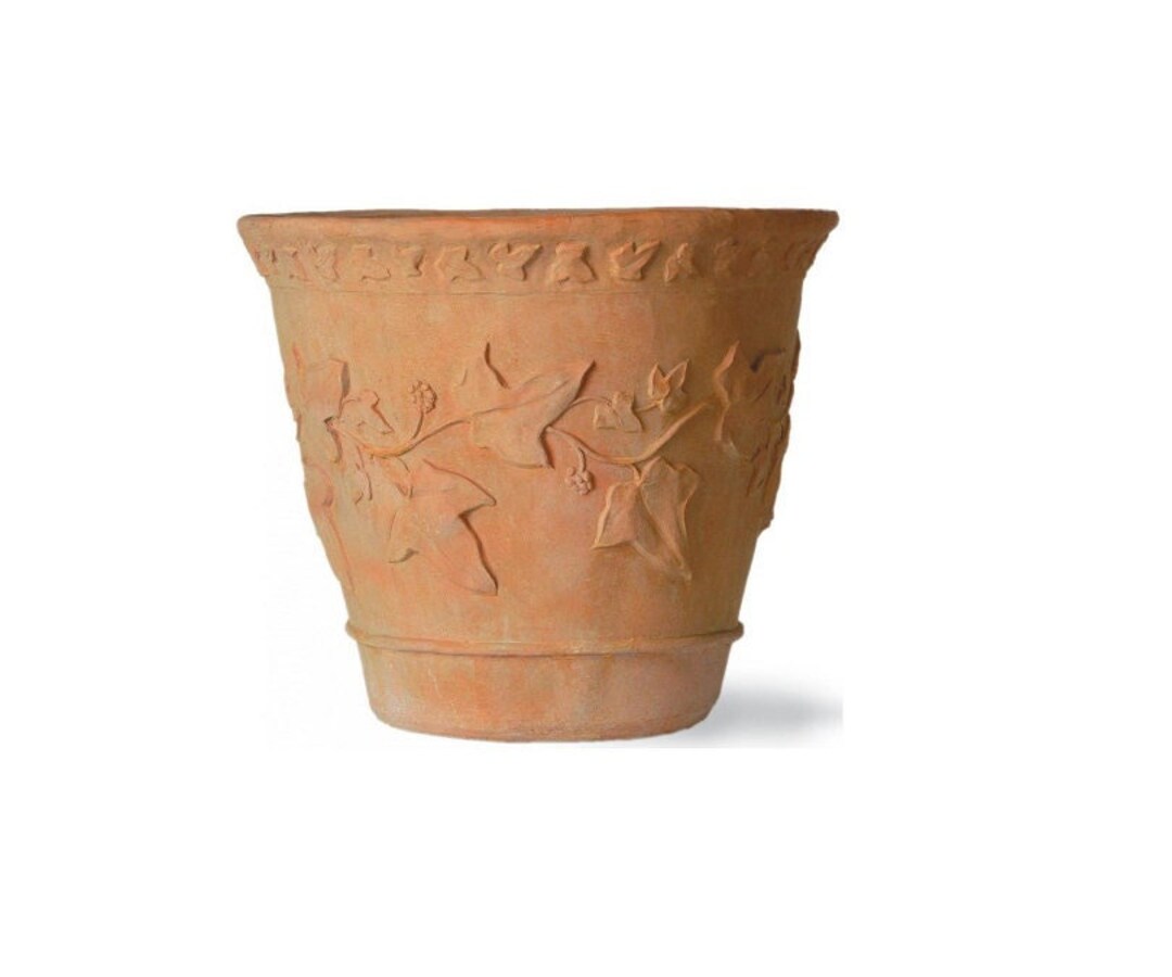 Large Tall Terracotta Ivy Motif Decorative Fibreglass Handmade Garden ...