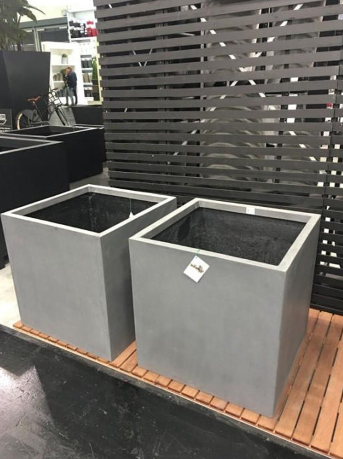 Premium Large Grey Square Concrete Fibrestone Handmade Block - Etsy UK