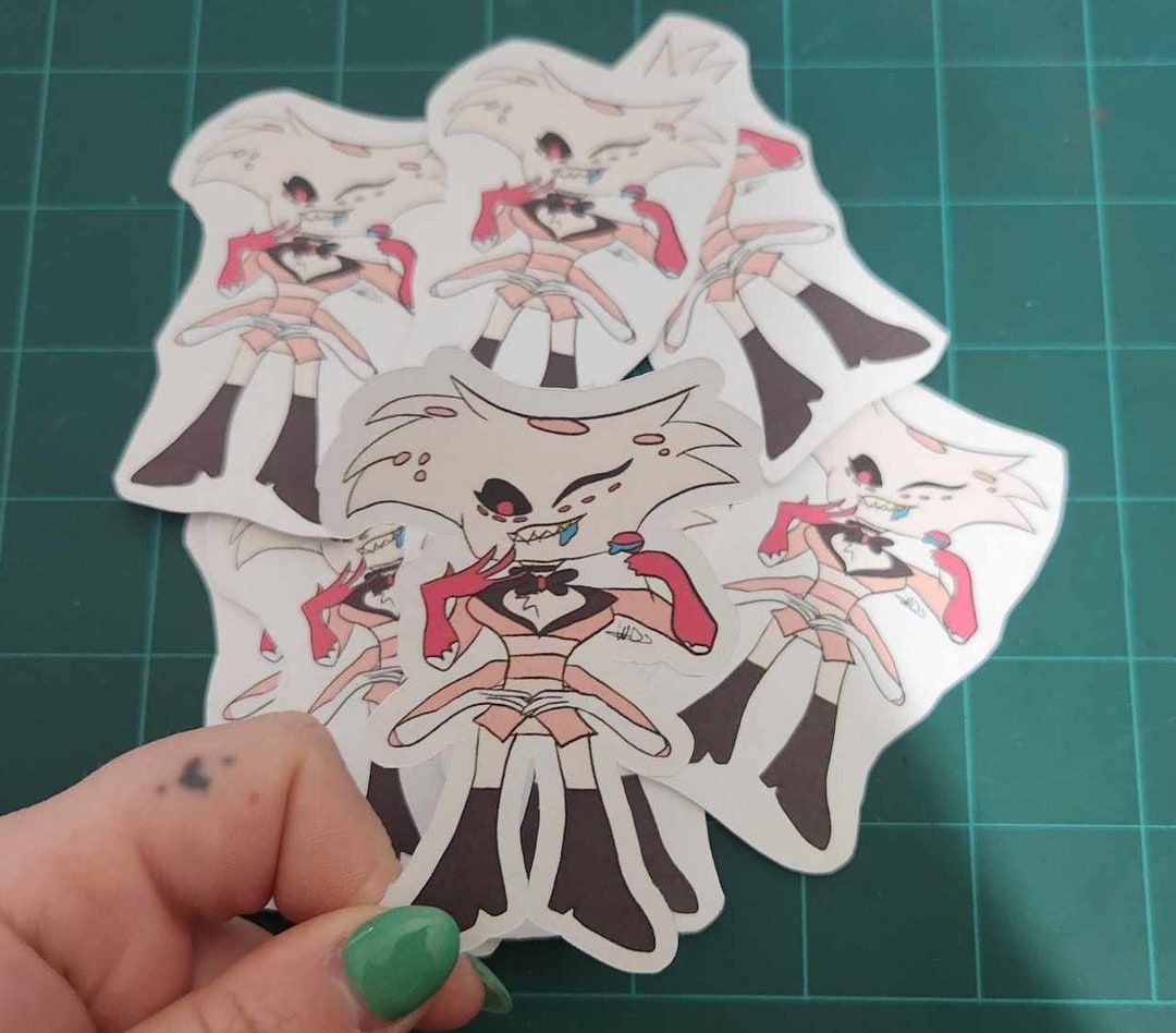 Funko Pop Angel Dust Hazbin Hotel Sticker - Etsy