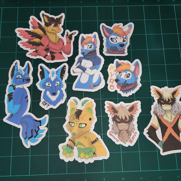 Furry Stickers - Etsy