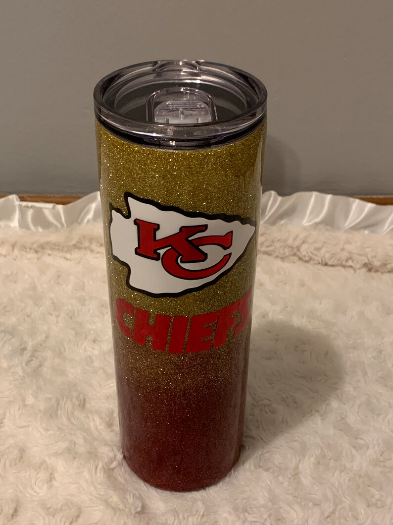 Kansas City Chiefs Tumbler KC Chiefs Glitter Tumbler KC - Etsy