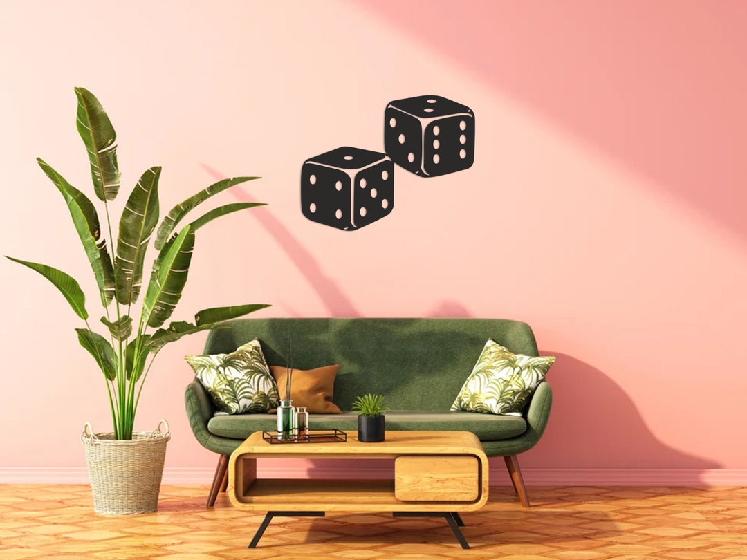 Dice Wave Wall Art Two Dice Wall Decor Dice Table Dice - Etsy