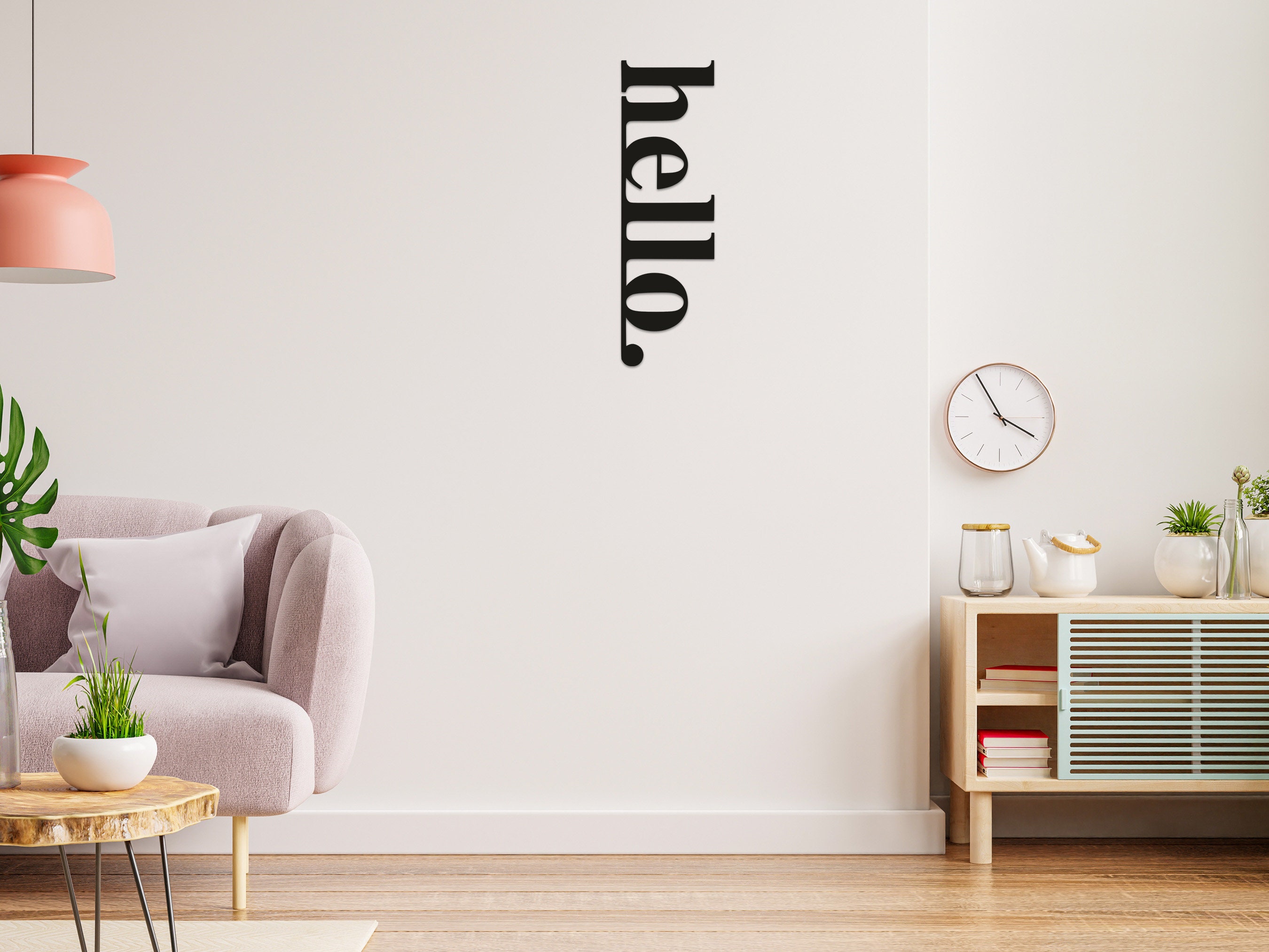 Hello Metal Wall Sign Vertical Metal Wall Art Outdoor - Etsy