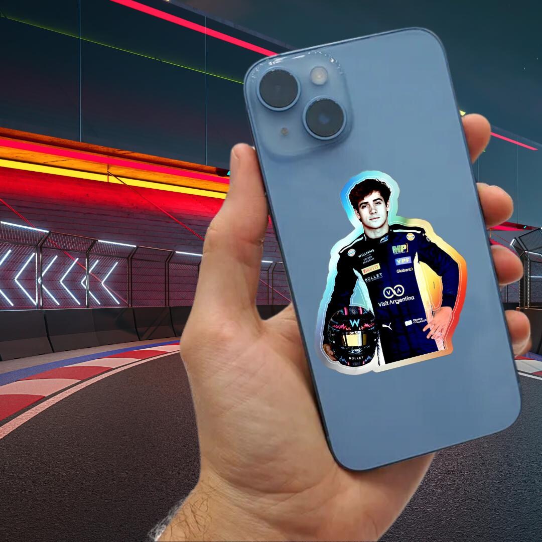 Franco Colapinto Sticker Holding, Formula 1 Sticker, F1 Sticker ...