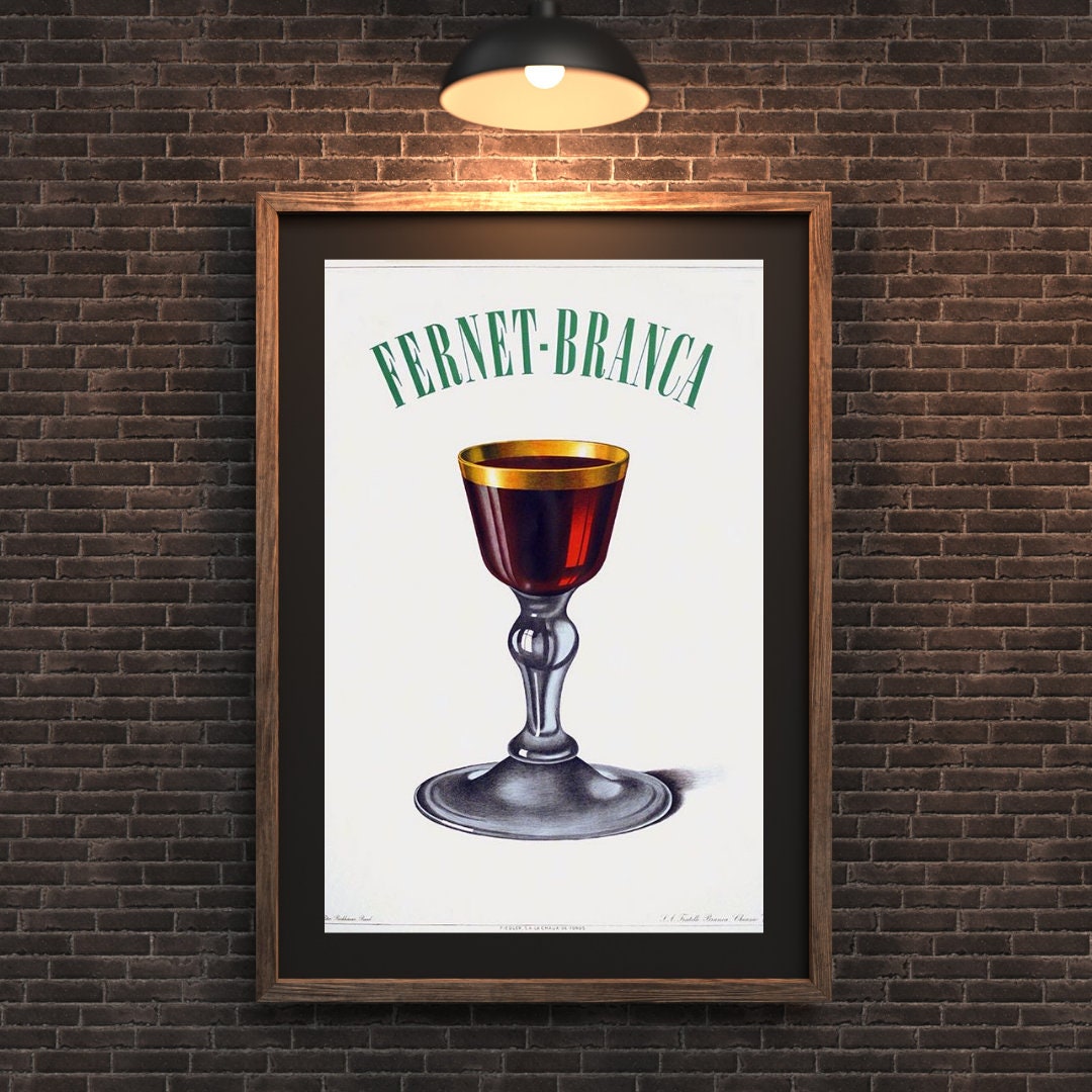 Vintage Fernet Poster, French Art Nouveau Print, Retro Advertising ...