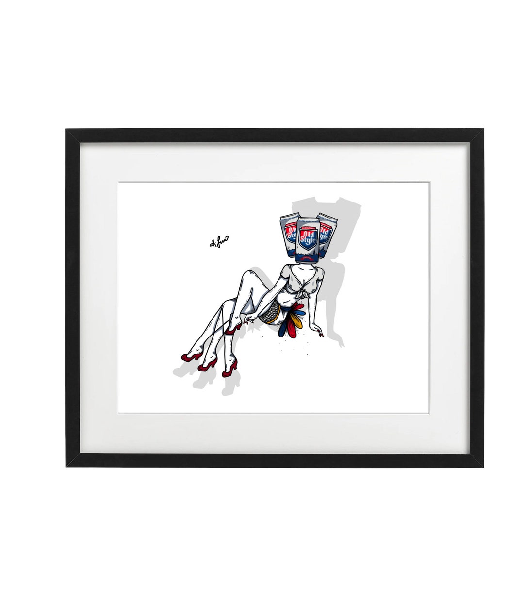 Chicago Old Style Beer Pin up Colorful Abstract Art Print, Poster ...