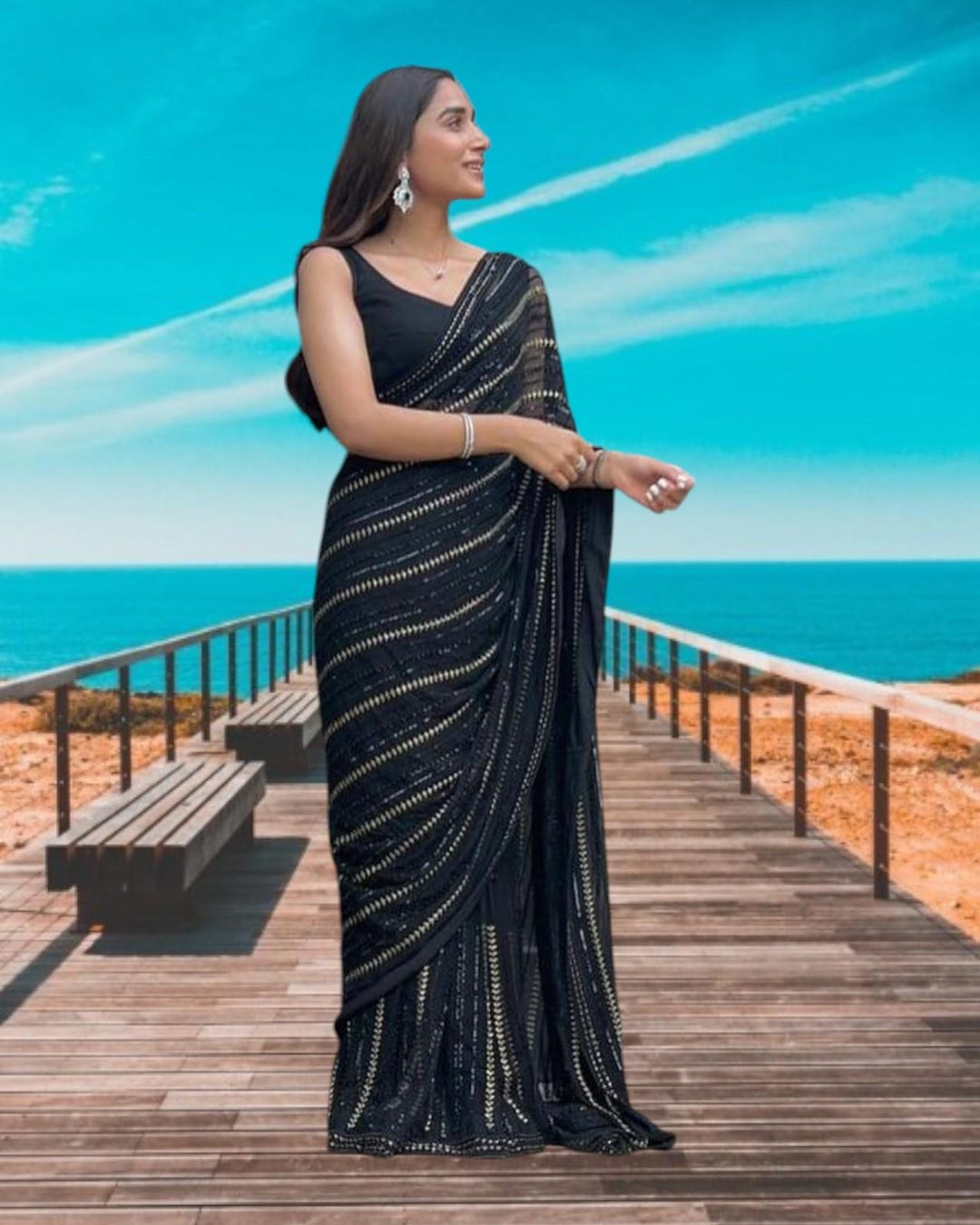 Made Ready to Wear Wrap in A Minute Pleated Saree With Custom Stitch ...