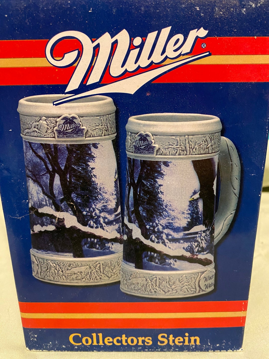 Vintage Miller Holiday Collection Stein - Etsy