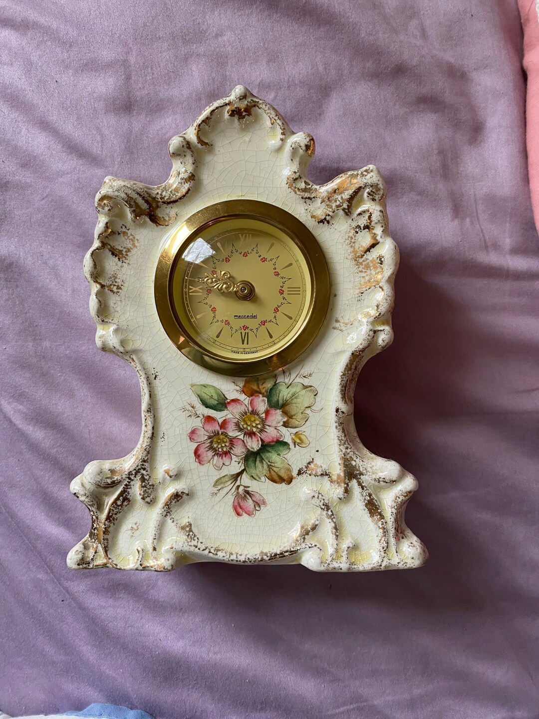 Vintage West German Hand Painted Clock - Etsy