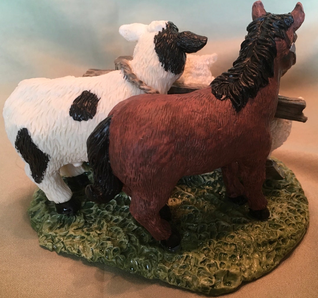 Cute Vintage Farm Animals Figurine - Etsy