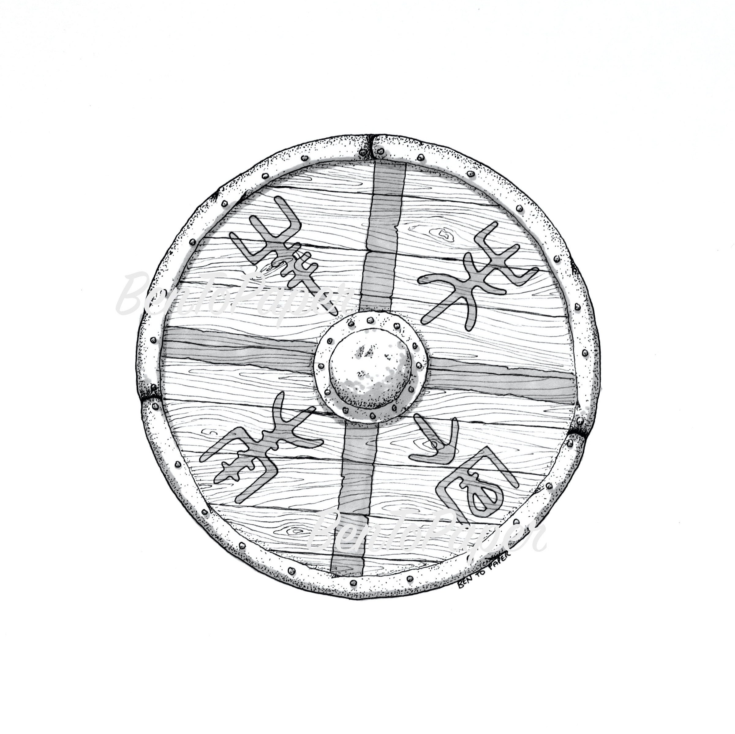 Viking Shield Drawings