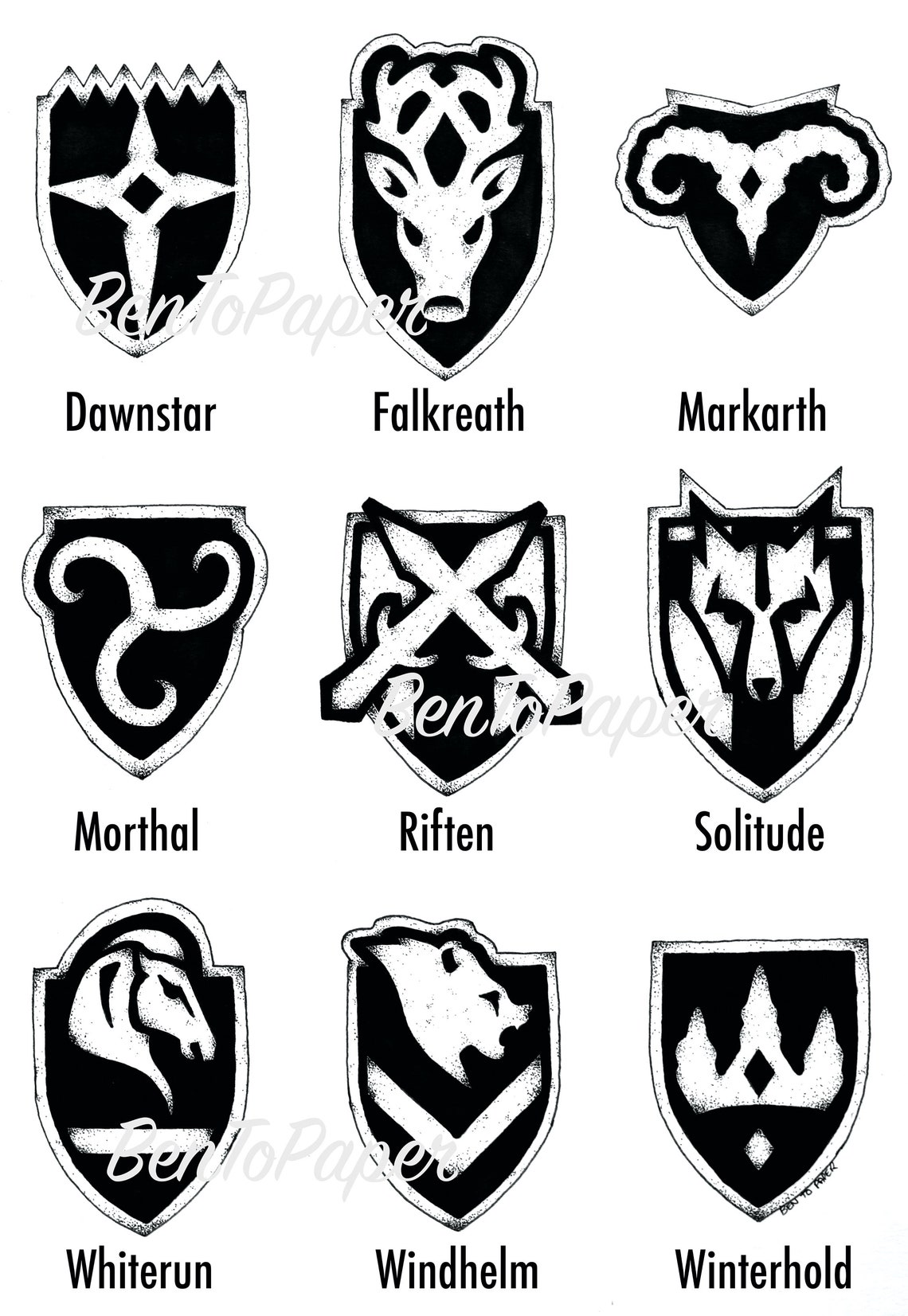Skyrim Town Sigils DIGITAL DOWNLOAD - Etsy Ireland