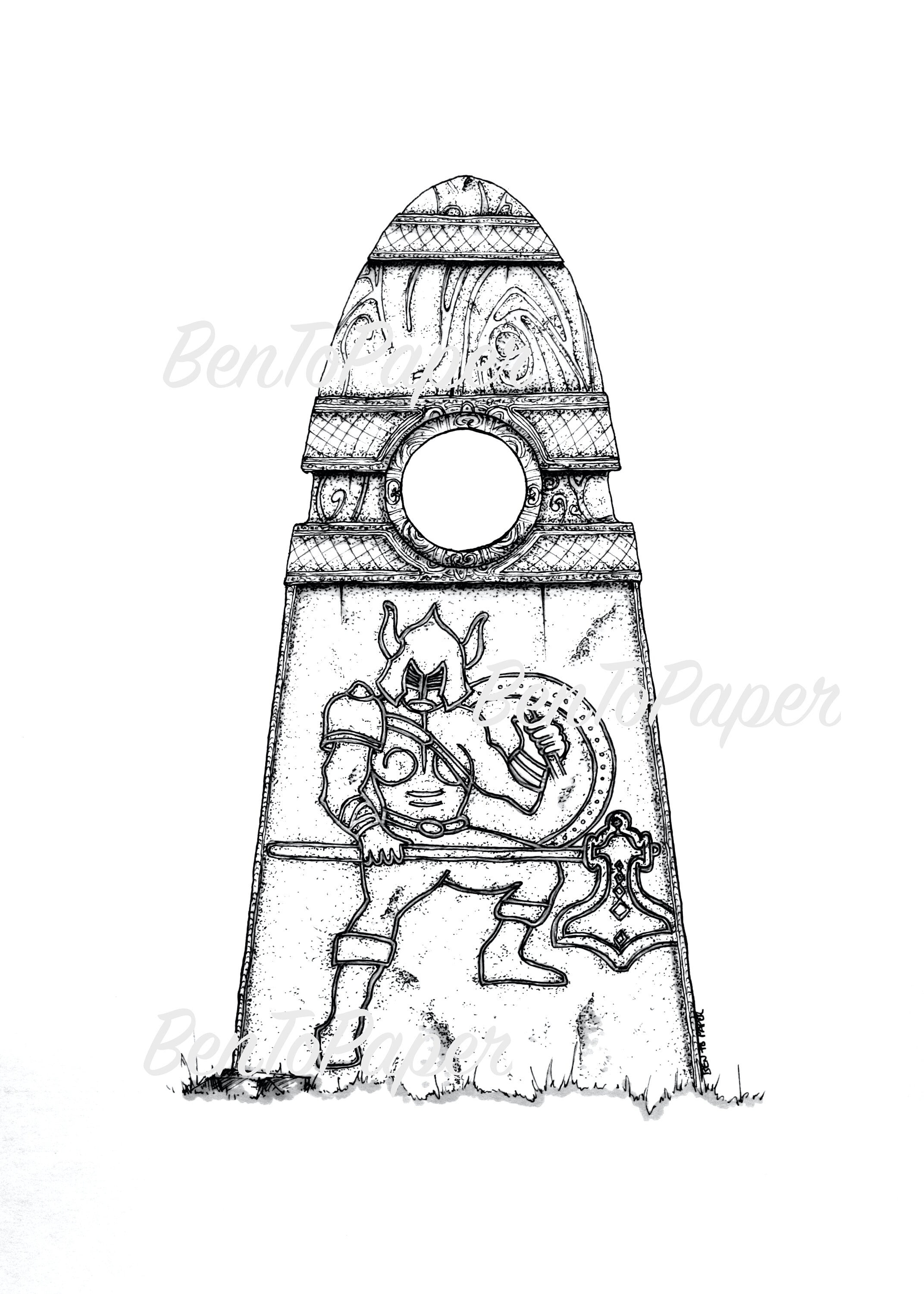 Elder Scrolls Skyrim Warrior Standing Stone - DIGITAL DOWNLOAD - Etsy