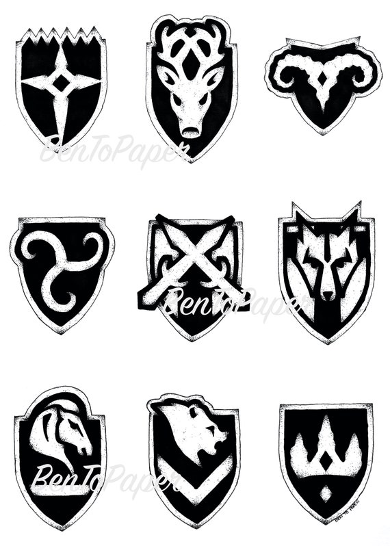 Skyrim Town Sigils DIGITAL DOWNLOAD | Etsy