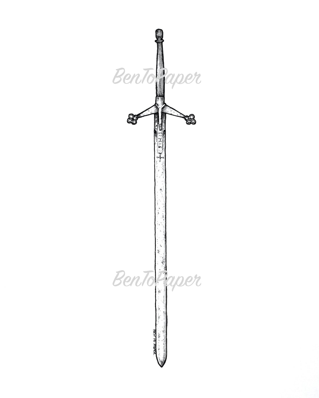Scottish Claymore Sword Illustration - DIGITAL DOWNLOAD - Etsy