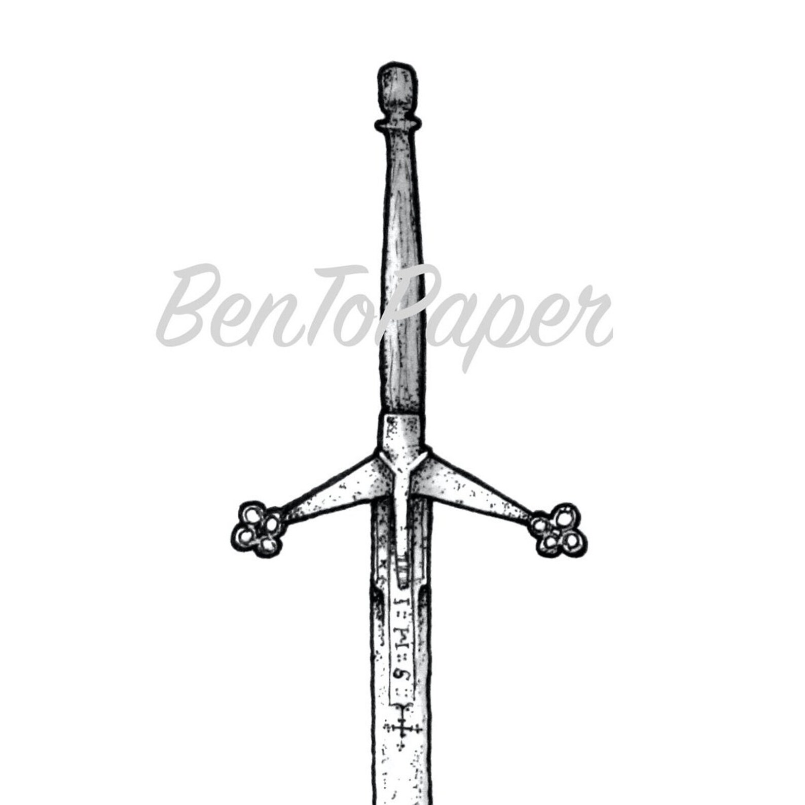 Scottish Claymore Sword Illustration - DIGITAL DOWNLOAD - Etsy