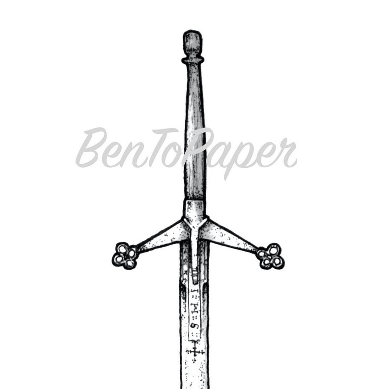 Scottish Claymore Sword Illustration - DIGITAL DOWNLOAD - Etsy