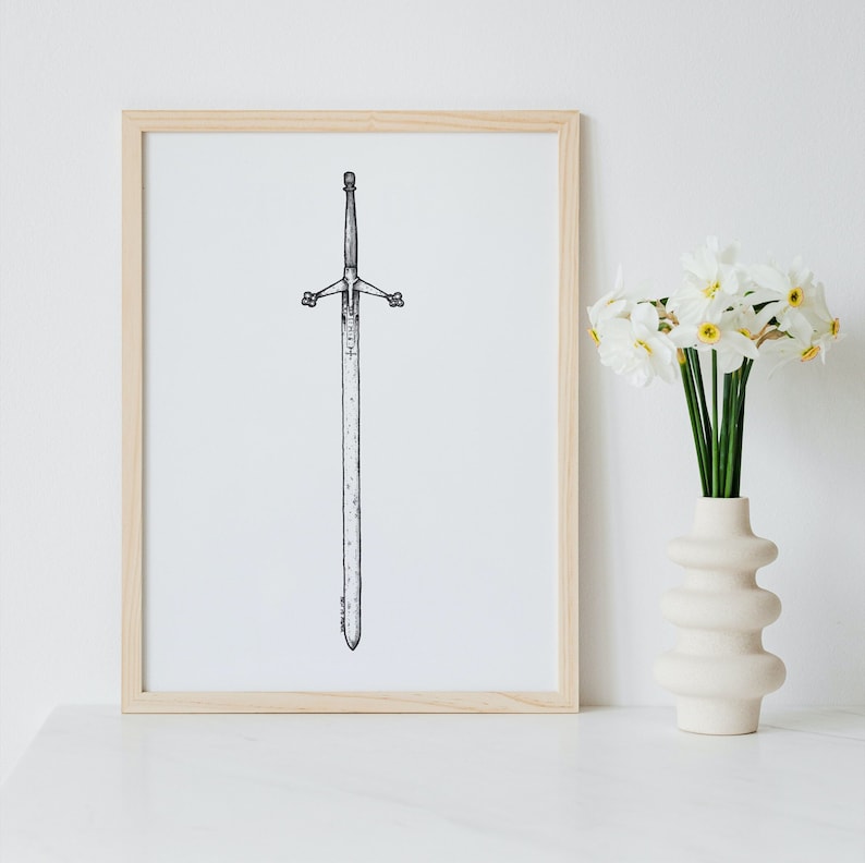 Scottish Claymore Sword Illustration - DIGITAL DOWNLOAD - Etsy