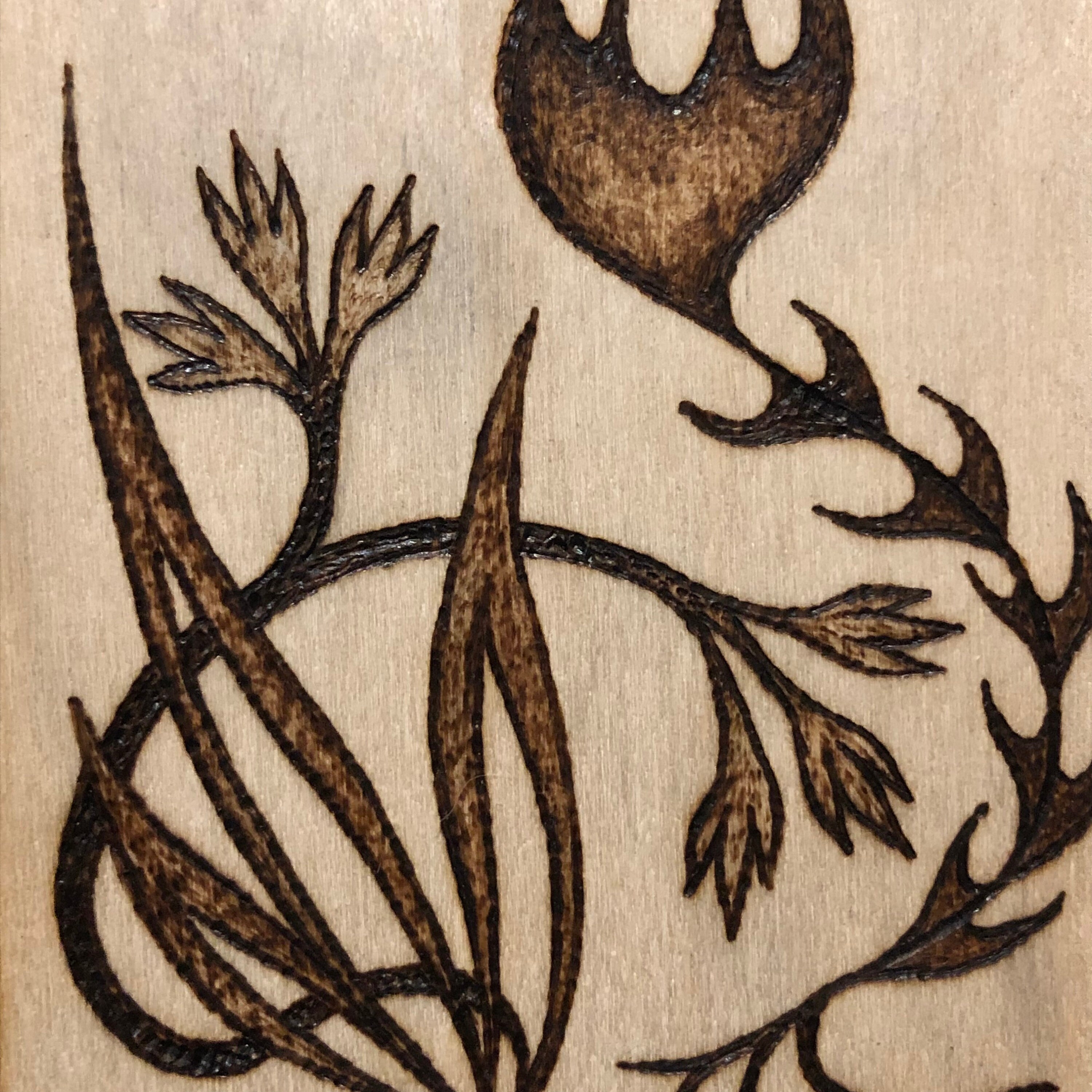 Tangled Weeds No. 3 .:. Wood Burning Art - Etsy