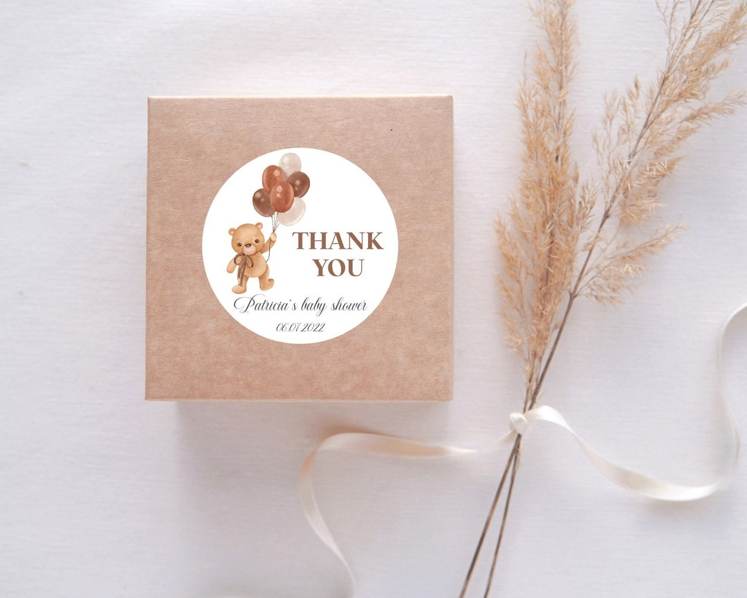 Thank You Baby Shower Stickers personalized Baby Shower - Etsy