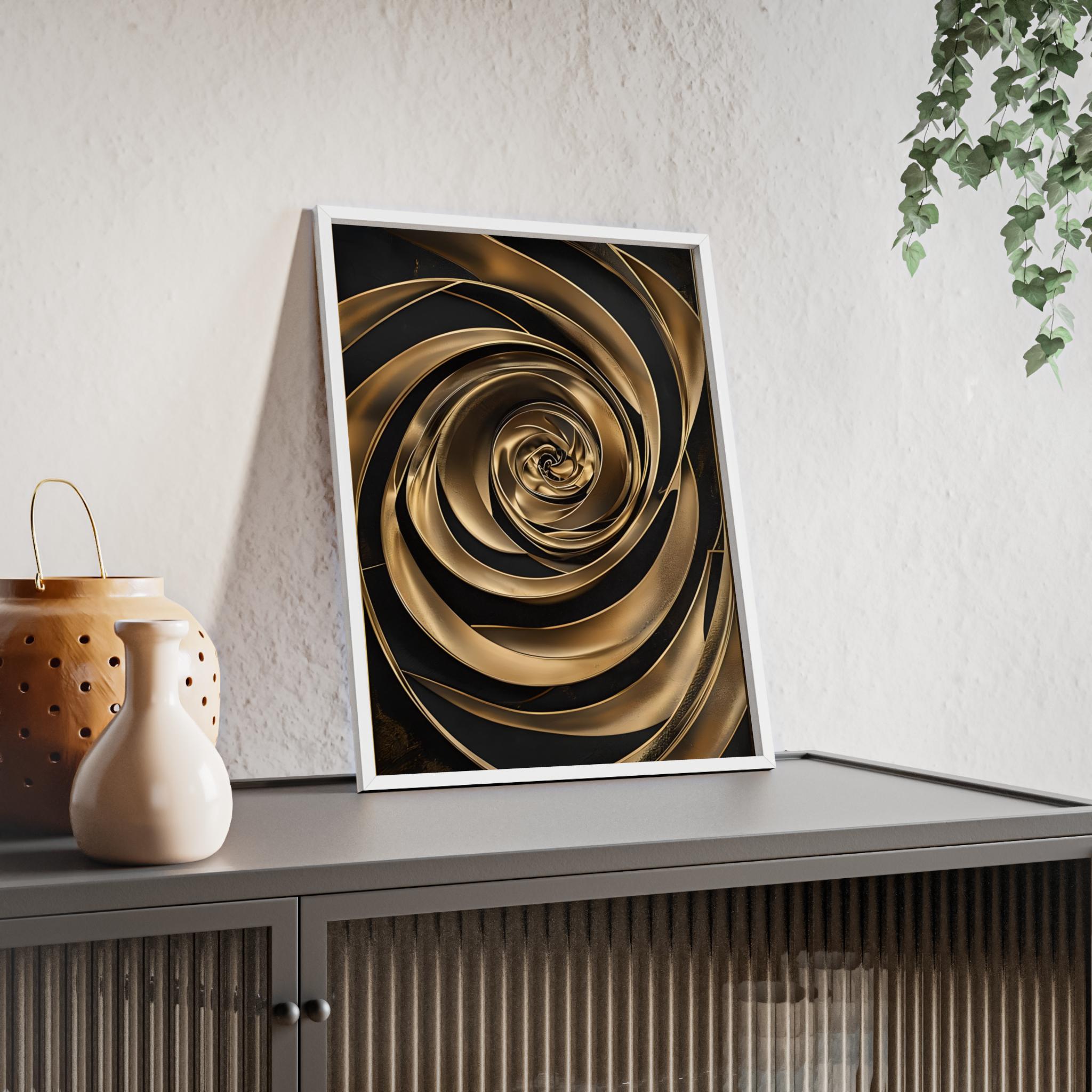 Golden Ratio Parametric Wall Art - Dimensional Black & Gold Poster ...