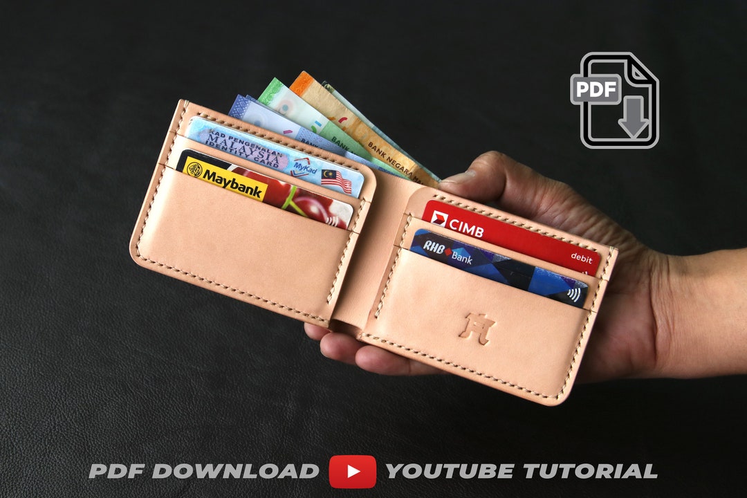 THE LEAF || 6 Pockets & 1 Cash Slot Bifold Wallet || PDF Letter and A4 ...