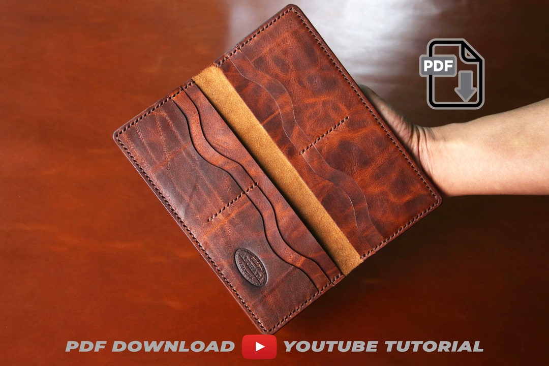 PDF Pattern, Long Wallet || PDF Template Pattern A4 & Letter, Leather ...