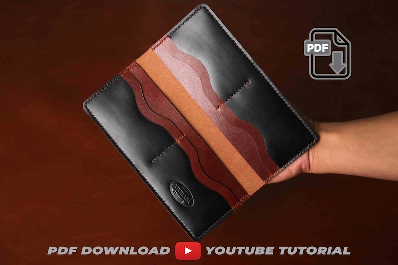 PDF Pattern, Long Wallet PDF Template Pattern A4 & Letter, Leather ...