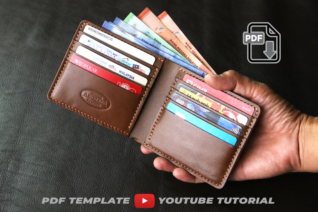 10 Pockets Bifold Wallet - PDF Pattern With Tutorial Video || PDF A4 ...