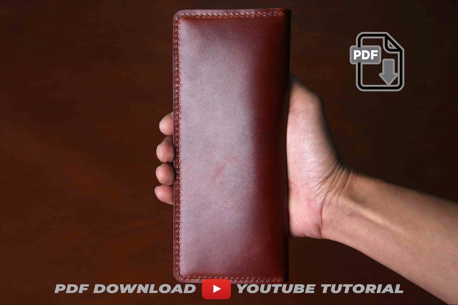 PDF Pattern, Long Wallet || PDF Template Pattern A4 & Letter, Leather ...