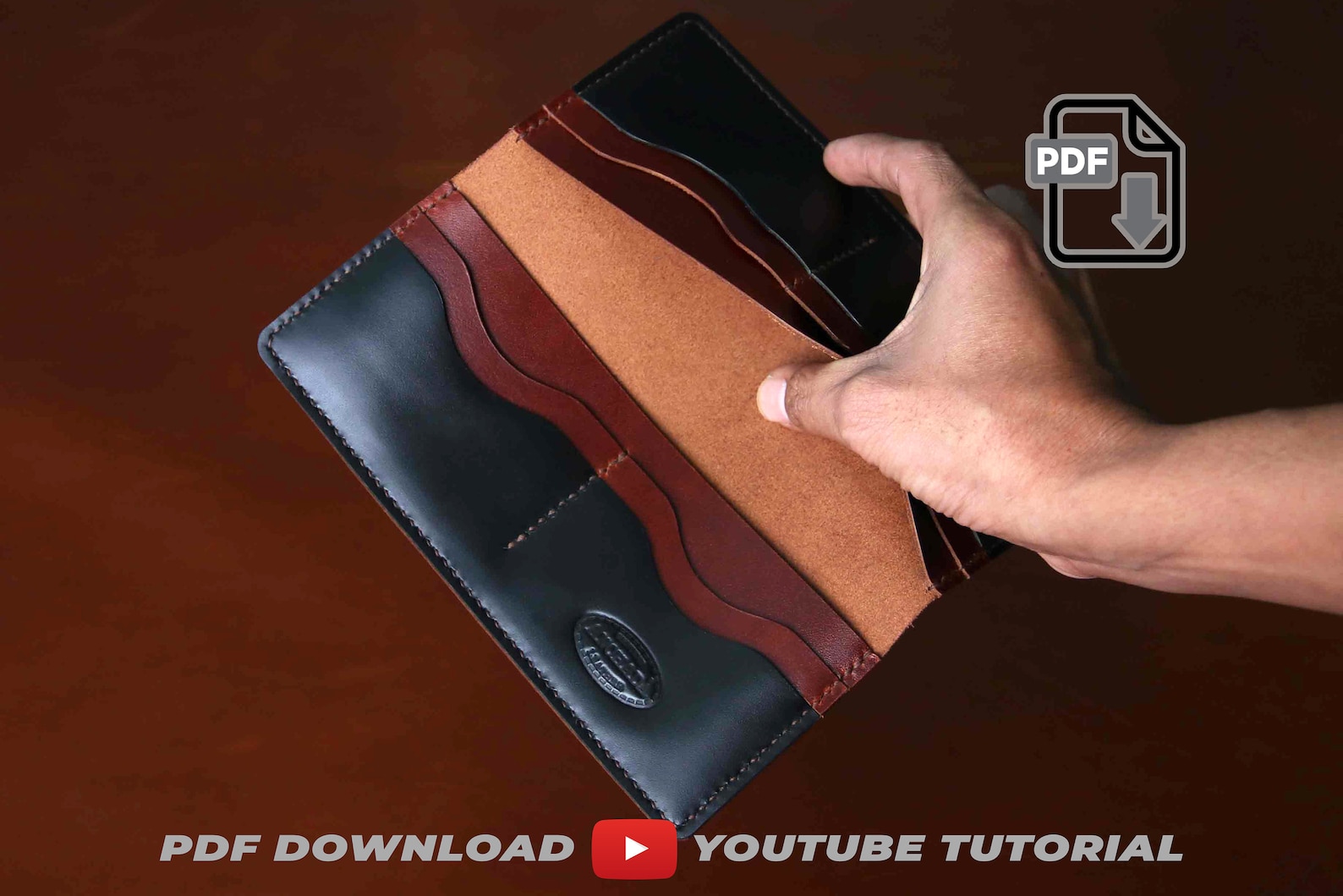 PDF Pattern, Long Wallet || PDF Template Pattern A4 & Letter, Leather ...