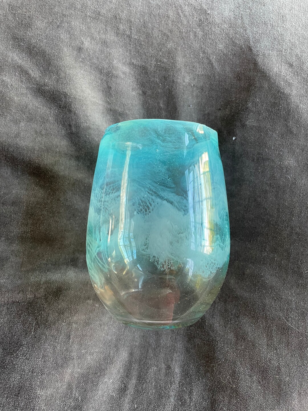 Beachy Resin Wine Glass - Etsy