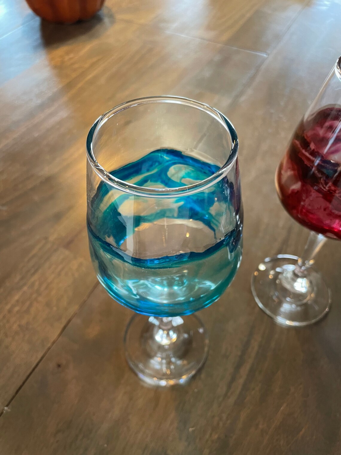 Alcohol Ink Wine Glasses Set of 4 - Etsy