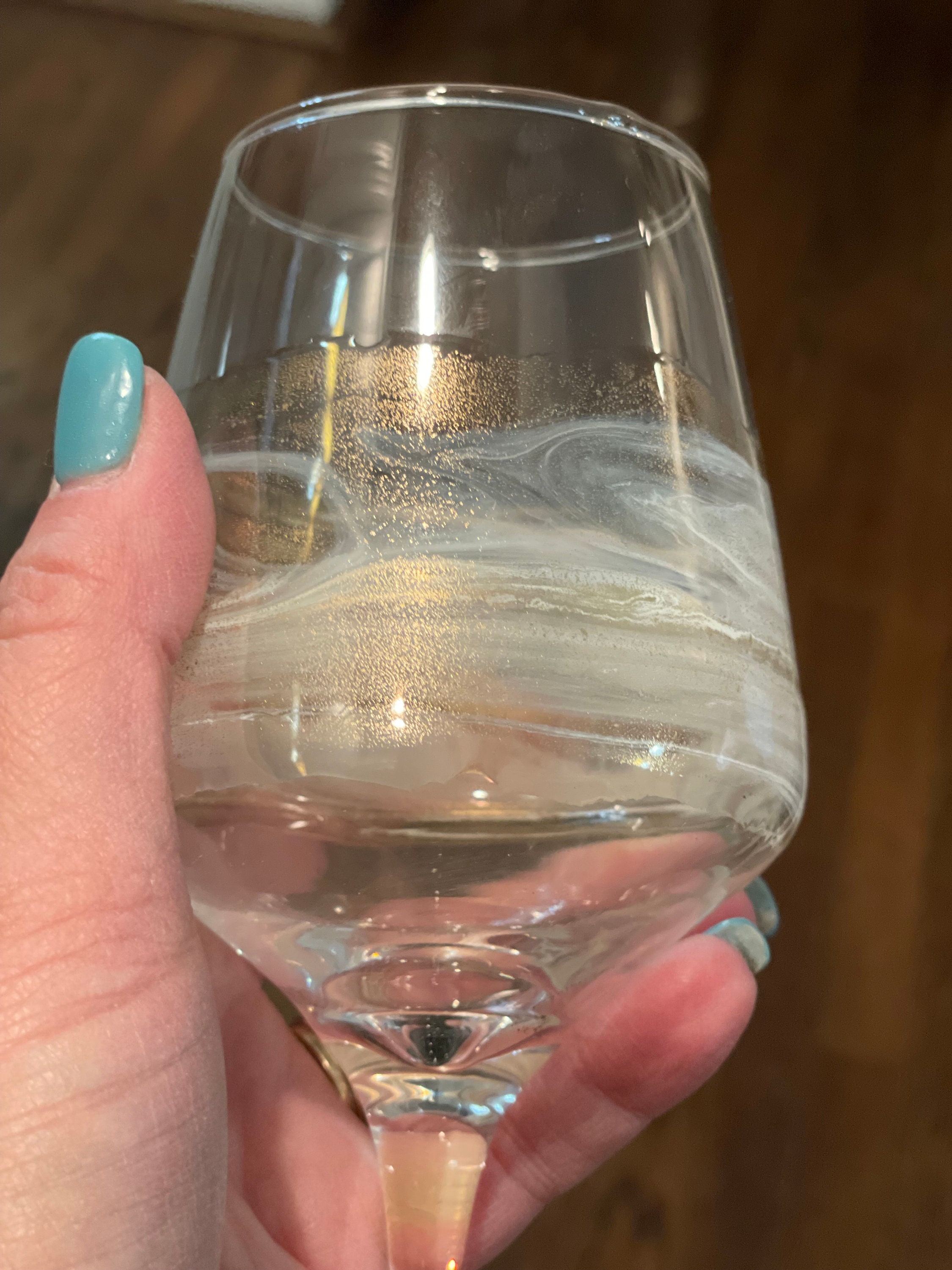 Alcohol Ink Wine Glasses- Set of 4 - Etsy