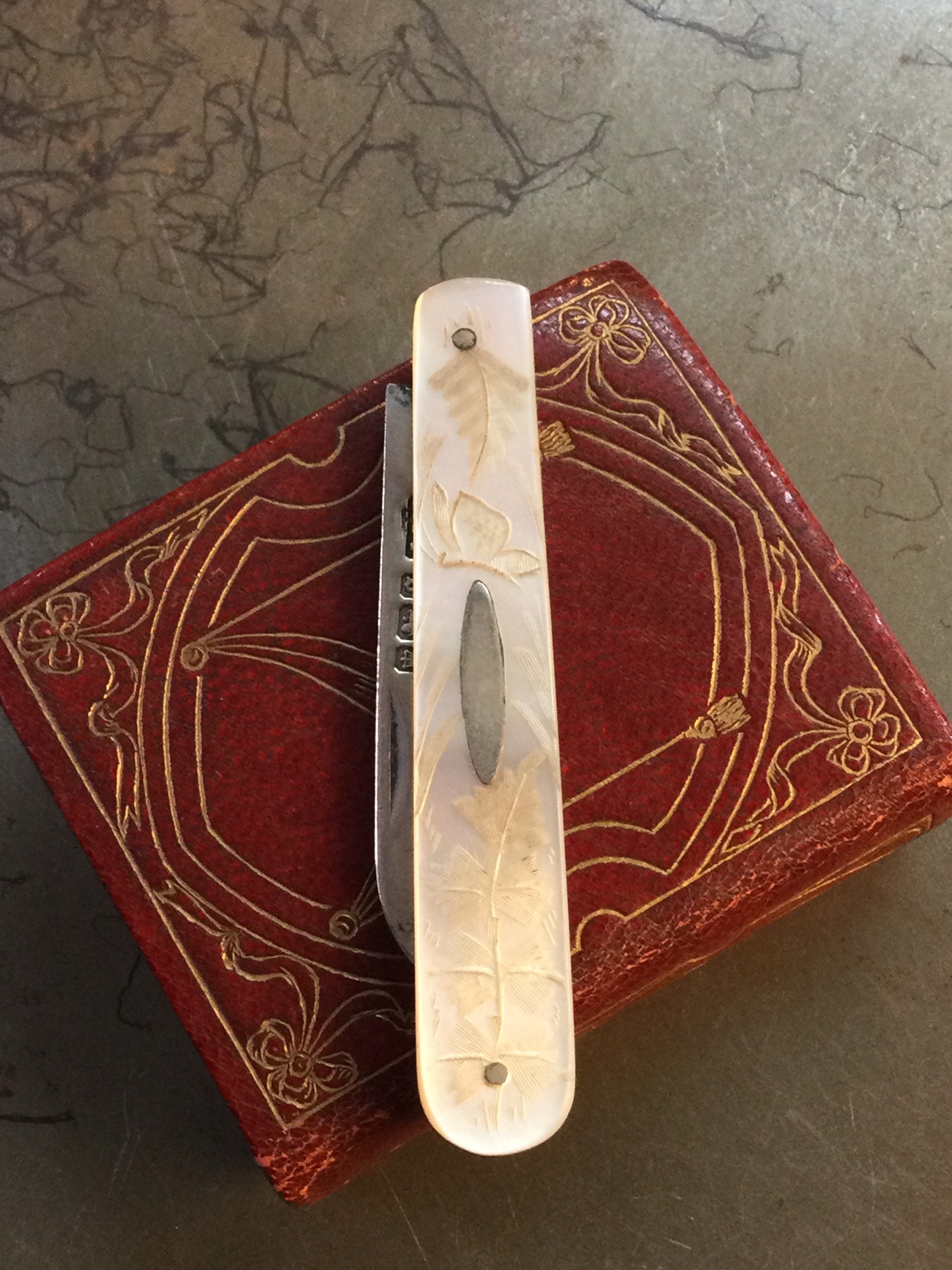 Antique Silver and Mother of Pearl Fruit Knife 1906 With - Etsy