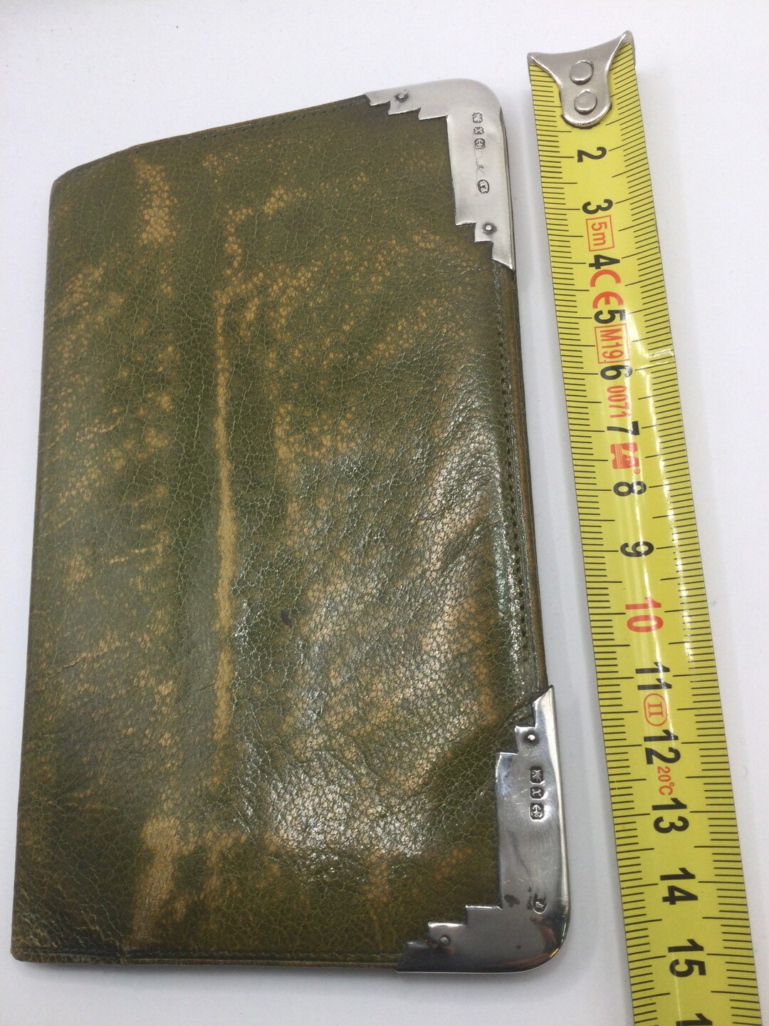 Antique Leather Wallet With Solid Silver Corners 1897, Antique Purse ...