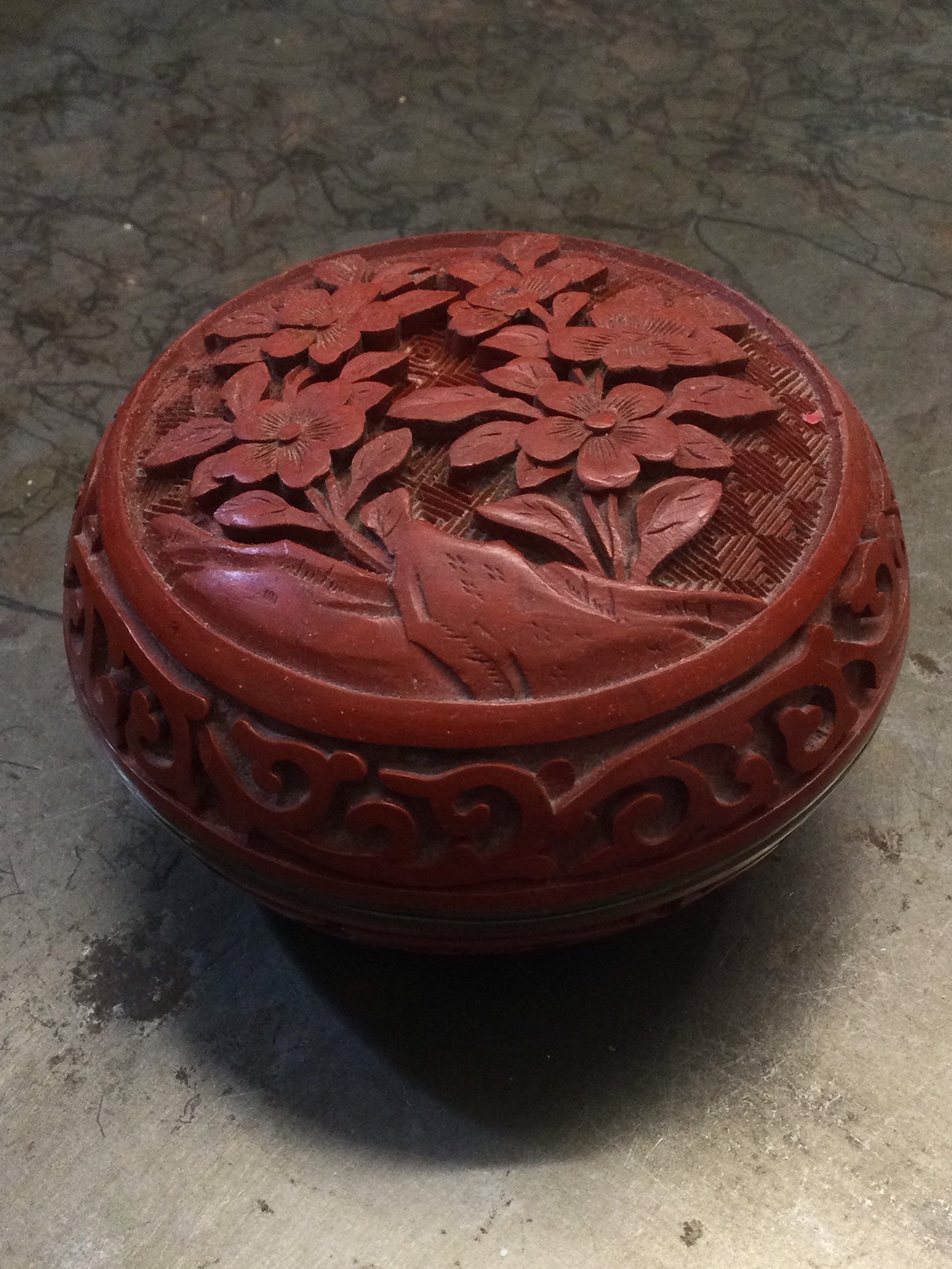 Vintage Chinese Cinnabar Lidded Dish Oriental Antiques - Etsy