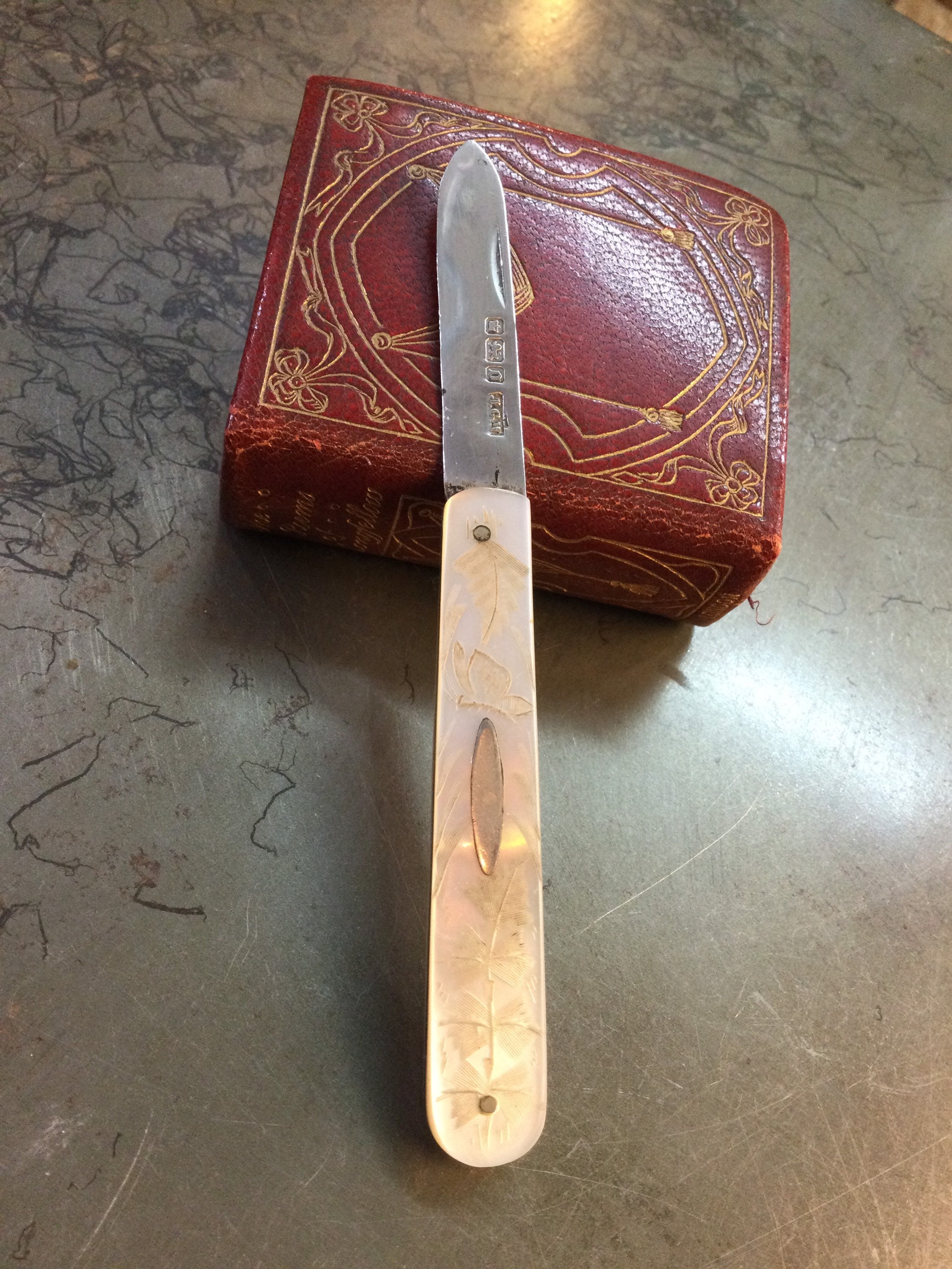 Antique Silver and Mother of Pearl Fruit Knife 1906 With - Etsy