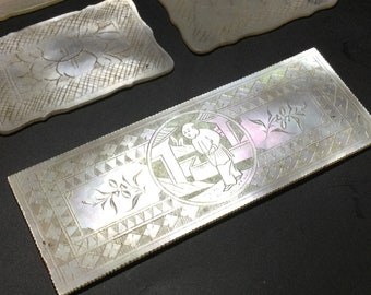 Antique Mother of Pearl Chinese Counters - Etsy UK