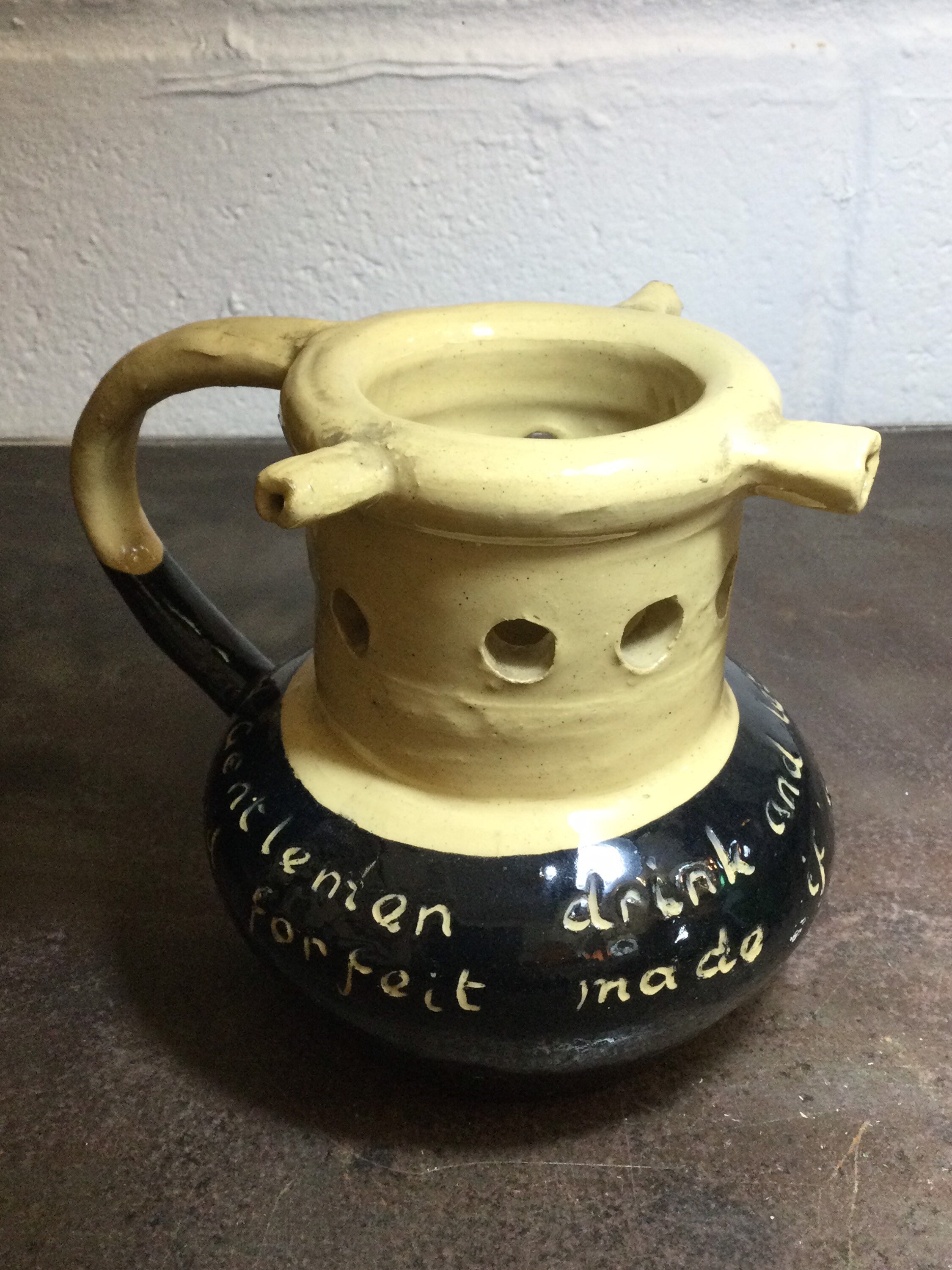 Rare Antique Motto Ware Puzzle Jug ,devon Ware, Antique Puzzle Jug - Etsy
