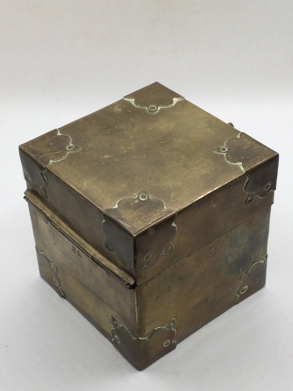 Antique Brass Box 19th Century Rare, Pocket Globe Box… - Gem