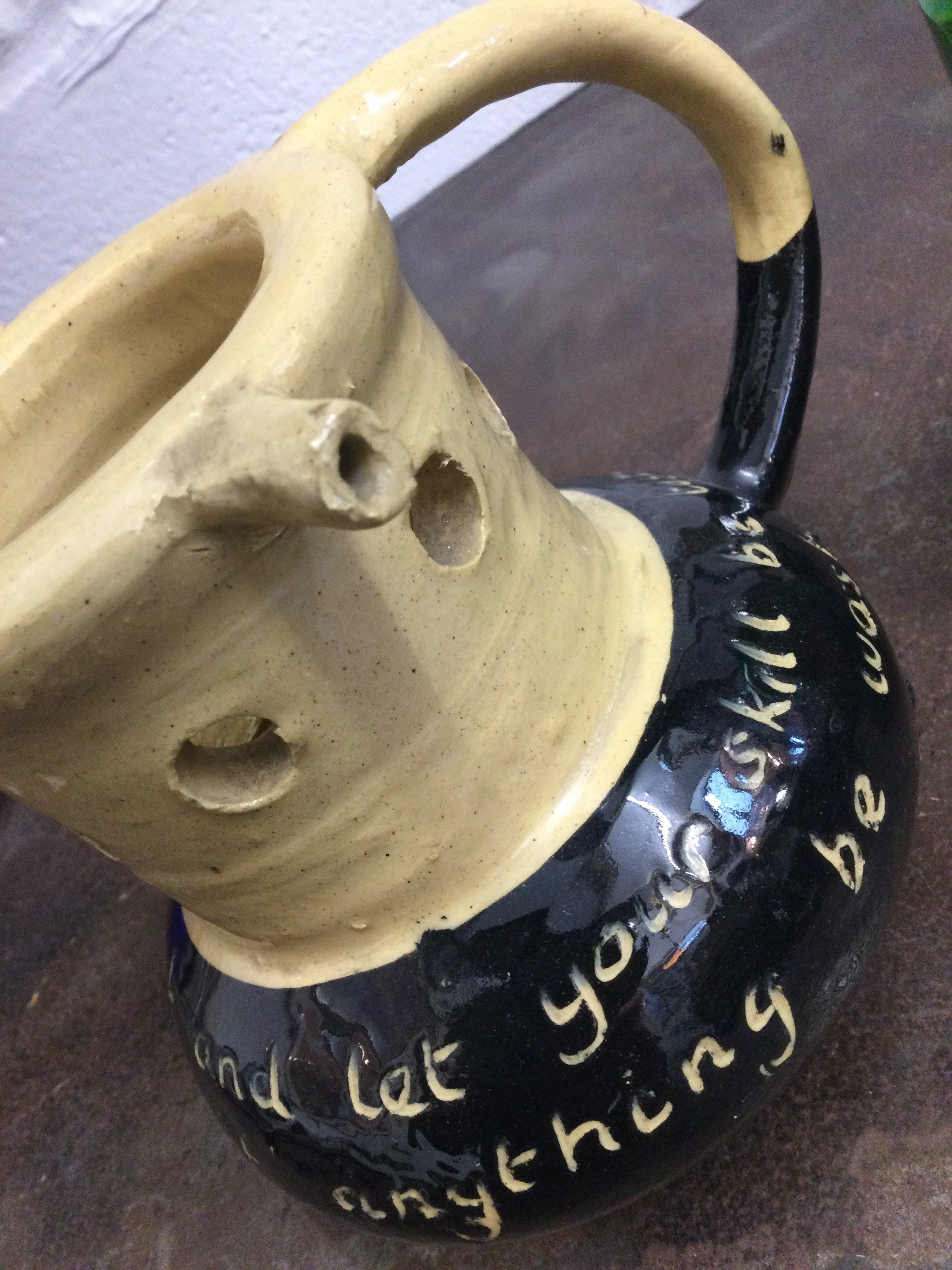 Rare Antique Motto Ware Puzzle Jug ,devon Ware, Antique Puzzle Jug - Etsy