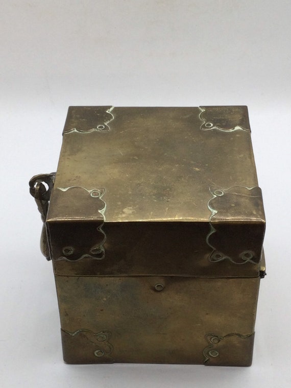 Antique Brass Box 19th Century Rare, Pocket Globe Box… - Gem