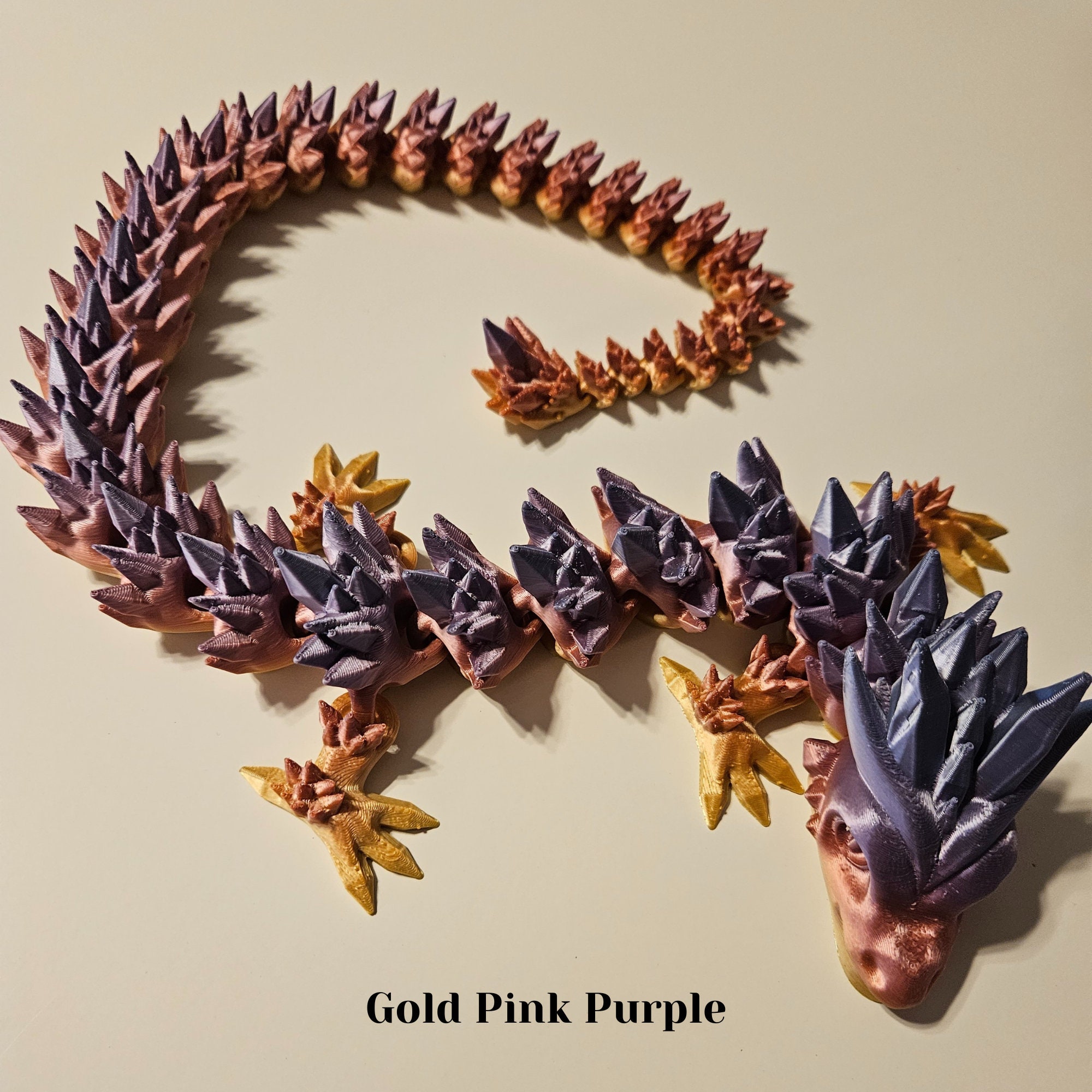 24 Inch Dragon Crystal Dragon 3d Printed Dragon Articulated Dragon 3D ...
