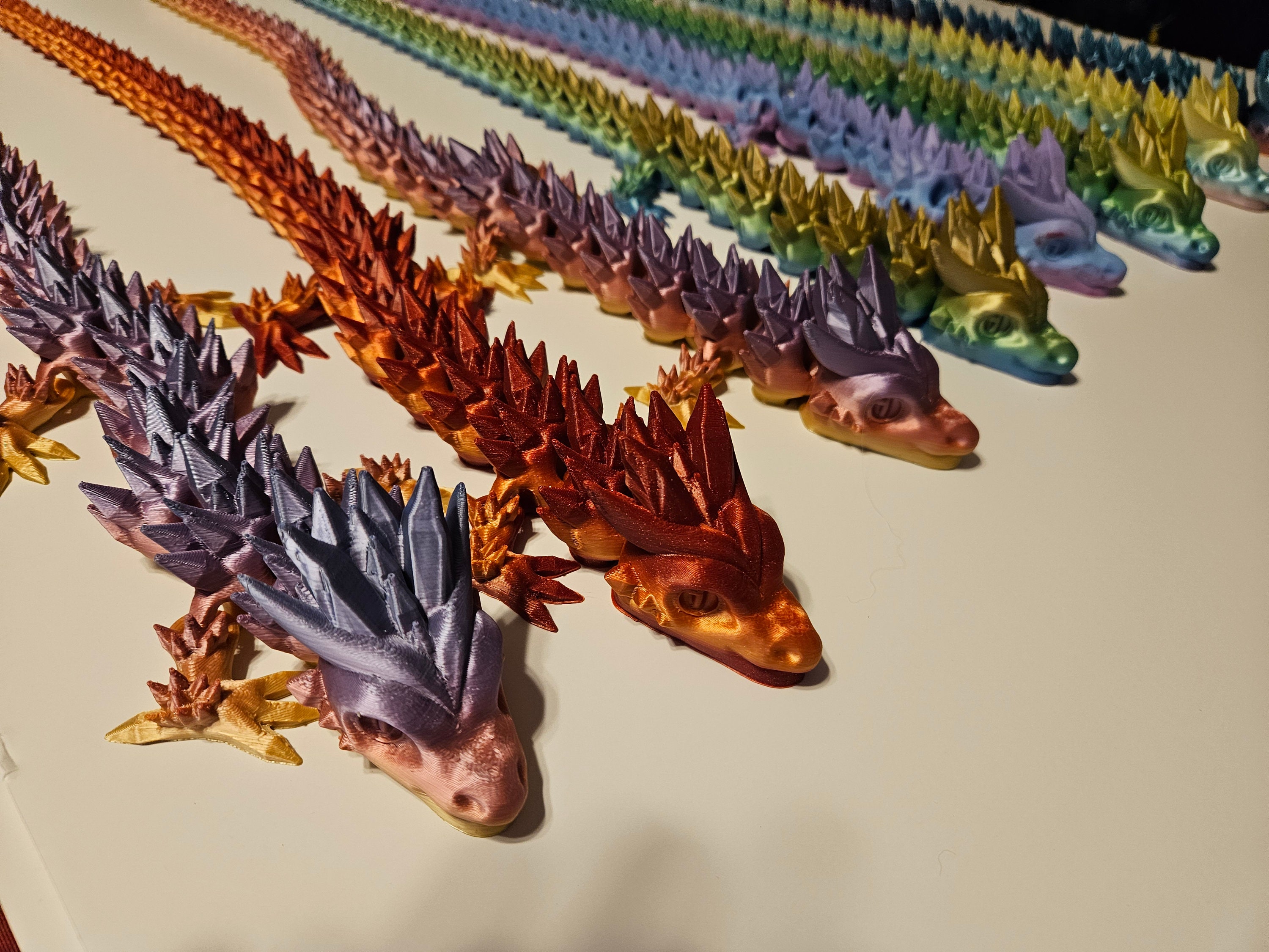 24 Inch Dragon Crystal Dragon 3d Printed Dragon Articulated Dragon 3D ...