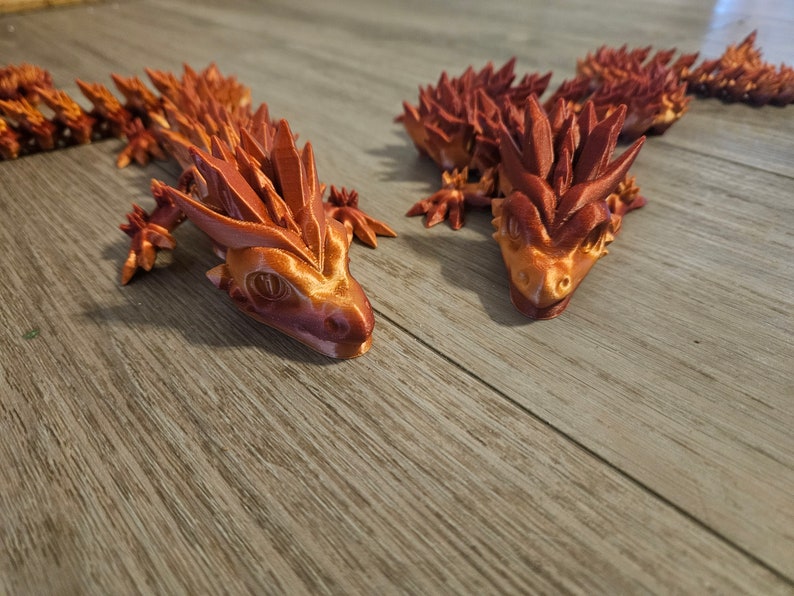 24 Inch Dragon Crystal Dragon 3d Printed Dragon Articulated Dragon 3D ...