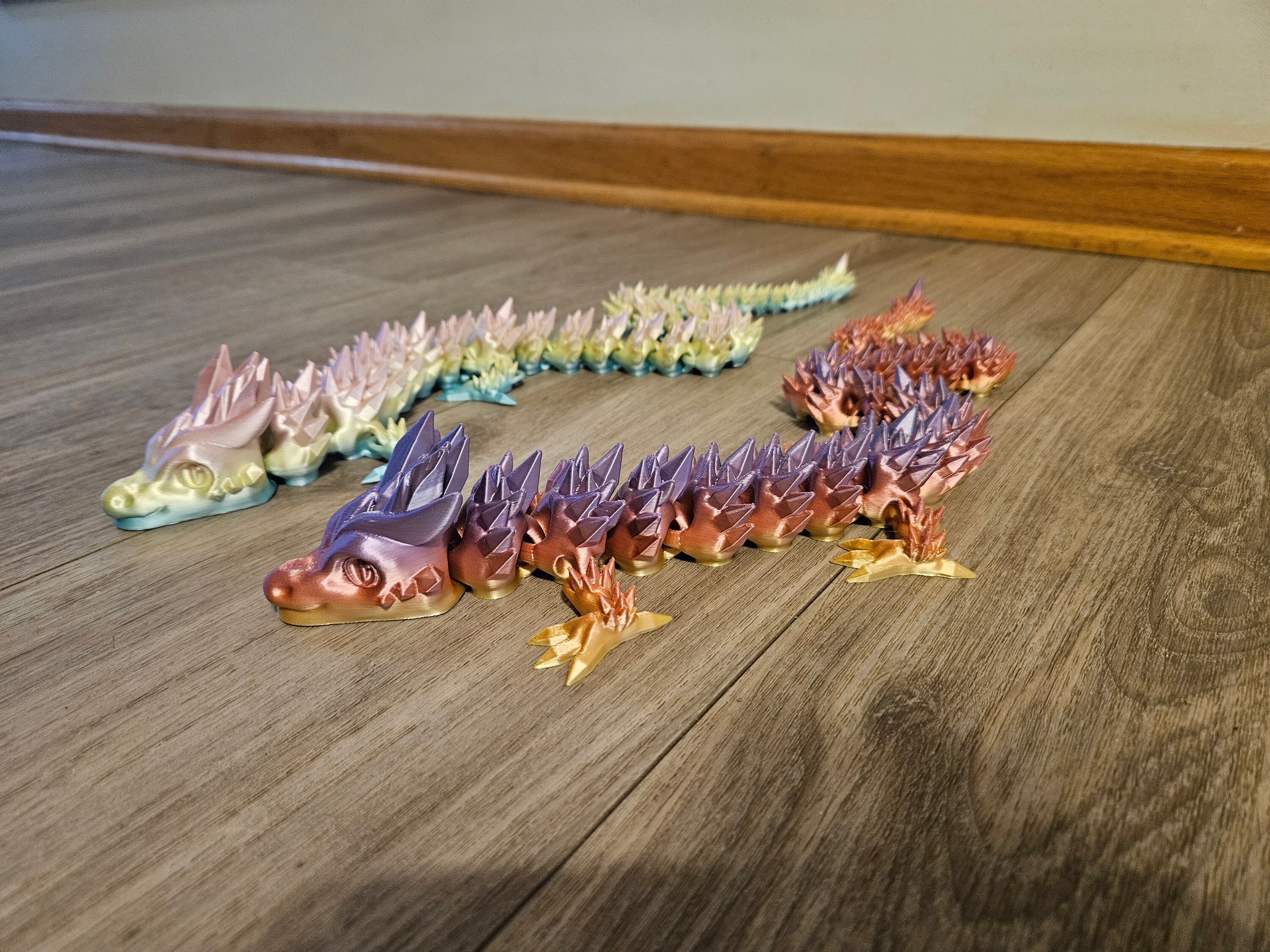 24 Inch Dragon Crystal Dragon 3d Printed Dragon Articulated Dragon 3D ...