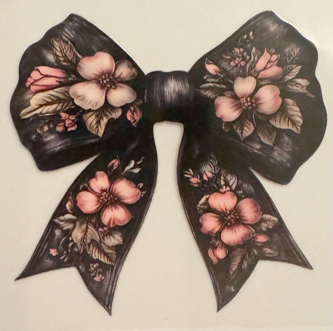 Floral Bow - UVDTF Decal - Etsy