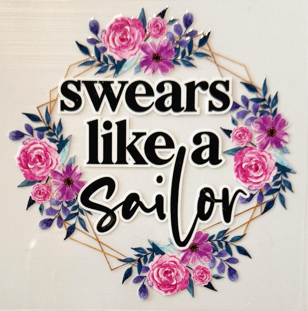 Swears Like A Sailor - UVDTF Decal - Etsy