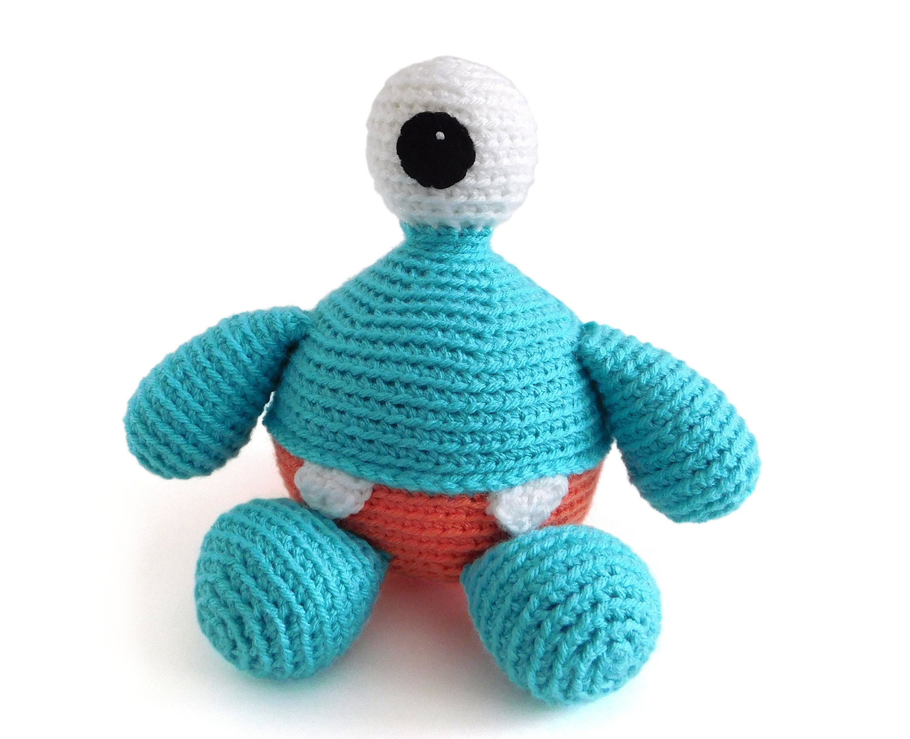 PATTERN - Uno the Googly-eyed Monster, Crochet Toy Pattern (amigurumi ...